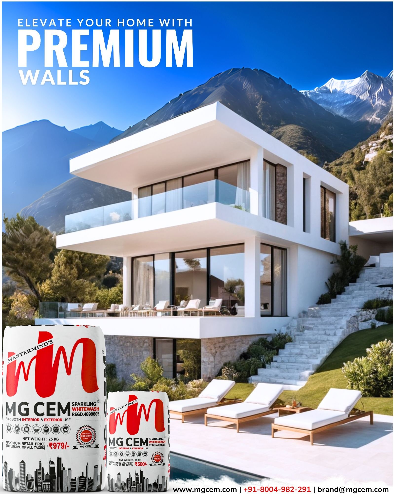 Elevate your home with Premium Walls by India's No.1 White Cement Wash ...