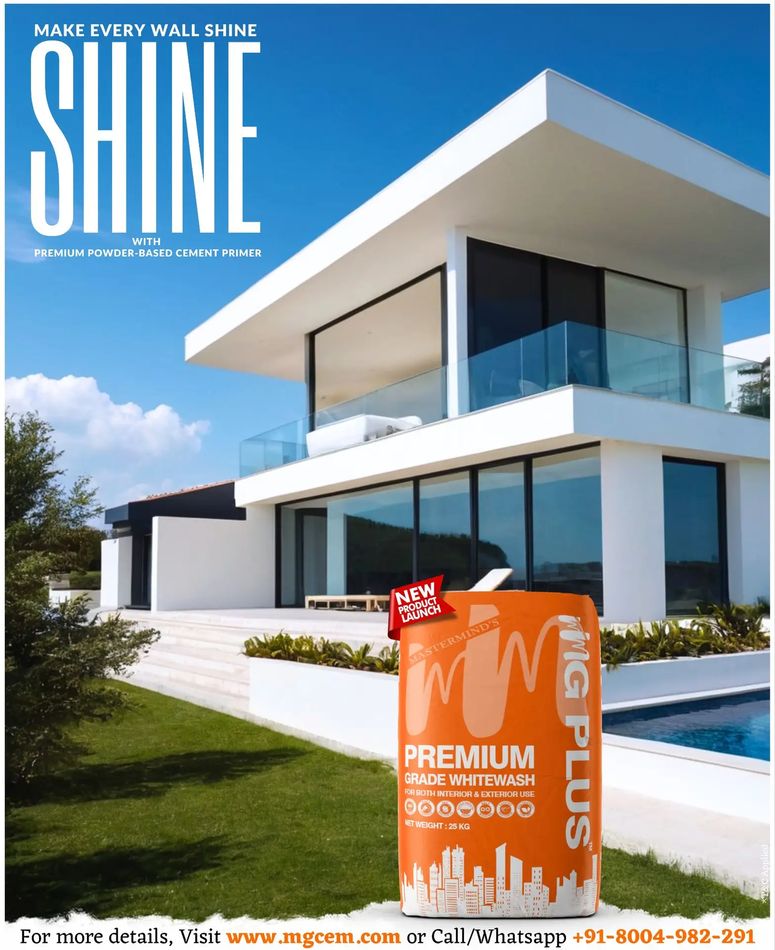 Make Your Walls Shine with MG PLUS: India's No.1 Premium Powder-Based ...
